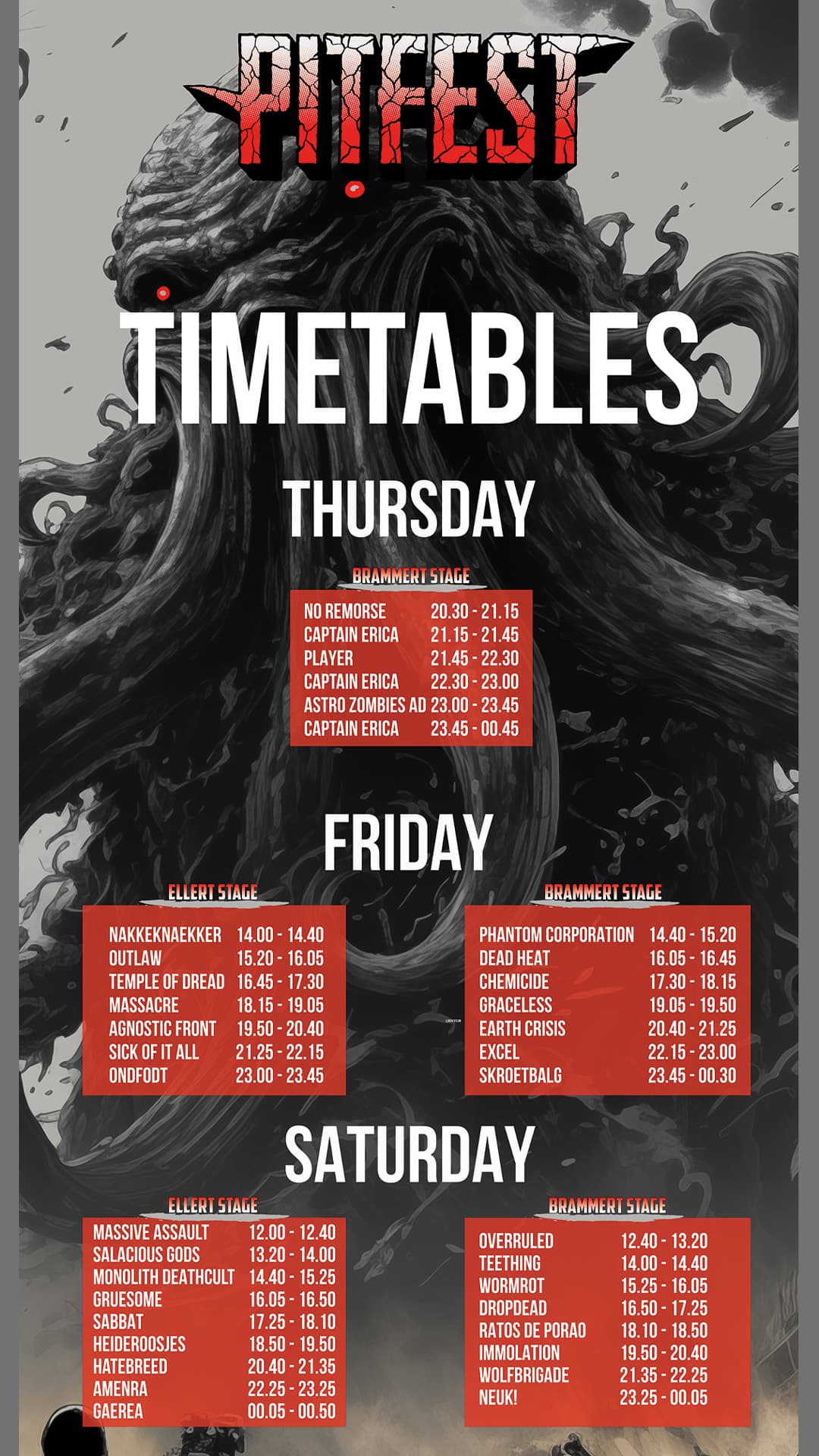 Pitfest | Timetables 2024